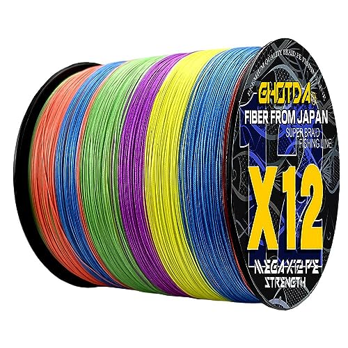 X12 Braided Fishing Line Original Braid Ultra PE Fishing Line Multicolor High Strength Fishing Line 500M