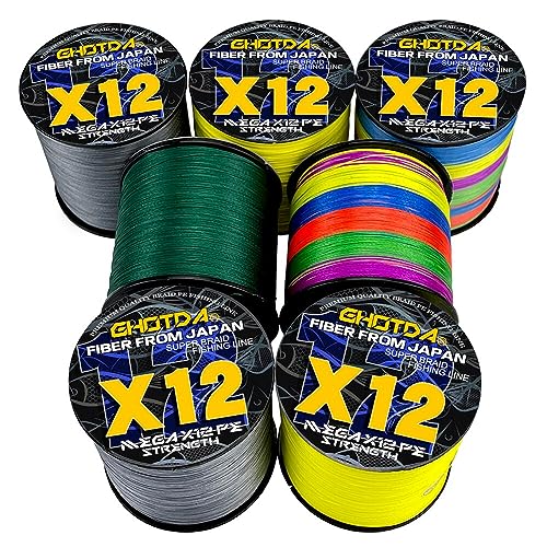 X12 Braided Fishing Line Original Braid Ultra PE Fishing Line Multicolor High Strength Fishing Line 500M