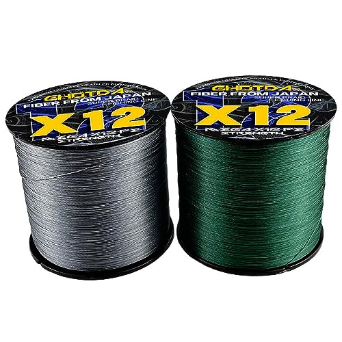 Green/Yellow Fishing Line 500M X12 PE Braided Fishing Lines High Strength Soft