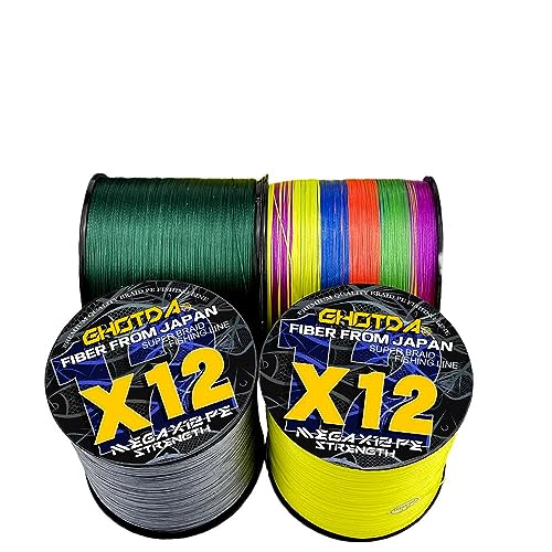 Saltwater Fishing Line 12 Strands PE Braided Multi-Filament Wire Strong Durable Outdoor Sport Fishing Accessories