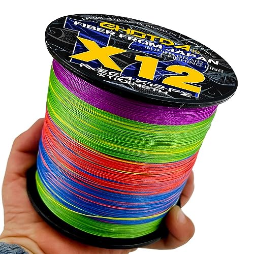 Saltwater Fishing Line 12 Strands PE Braided Multi-Filament Wire Strong Durable Outdoor Sport Fishing Accessories