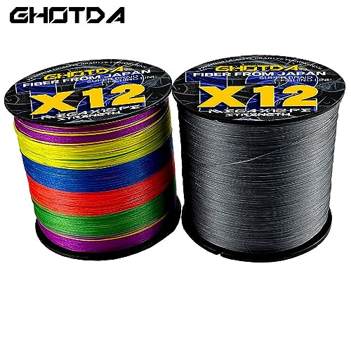 PE Braided Fishing Line 12 Strands 500 M Multifilament Throws Farther and Cuter Better Fishing Line11.3-54.5kg