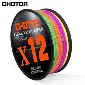 X12 Super Strong 12 Strands Braided Fishing Line 500M Multifilament PE Line Saltwater Fishing Tackle