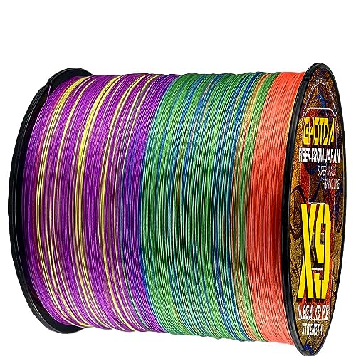 Round Line 9 Strands Braided PE Fishing Line 500M Strong Fishing Line Multifilament Durable Fishing Line Tool