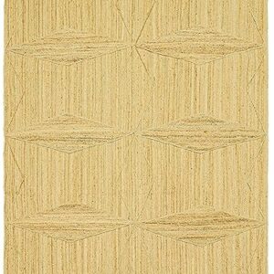 CASAVANI Collection Rectangular Area Rug - 4x6 Ft' Beige Braided Jute Rug Geometric Kilim Rug Indoor Outdoor Use Carpet Flatweave Rugs for Bedroom Dining Room Living Room