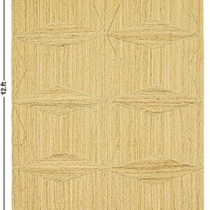 CASAVANI Collection Rectangular Area Rug - 4x6 Ft' Beige Braided Jute Rug Geometric Kilim Rug Indoor Outdoor Use Carpet Flatweave Rugs for Bedroom Dining Room Living Room