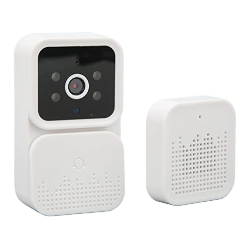 Wireless Two Way Talk Video Doorbell Camera, Night, Remote Video Call, Rechargeable Battery for Smart Security, White