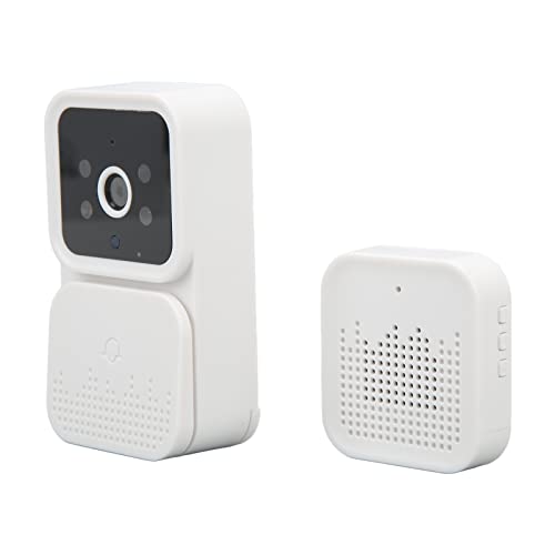 Wireless Two Way Talk Video Doorbell Camera, Night, Remote Video Call, Rechargeable Battery for Smart Security, White