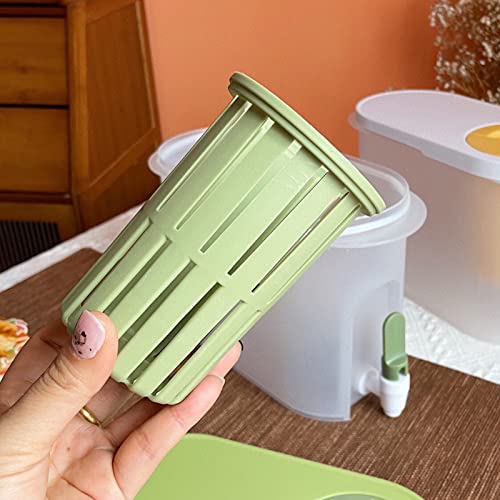 Refrigerator Cold Kettle Silicone Sealing Refrigerator Cold Kettle Double Filtration for Kitchen (Green)