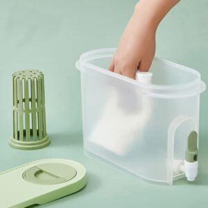 Refrigerator Cold Kettle Silicone Sealing Refrigerator Cold Kettle Double Filtration for Kitchen (Green)