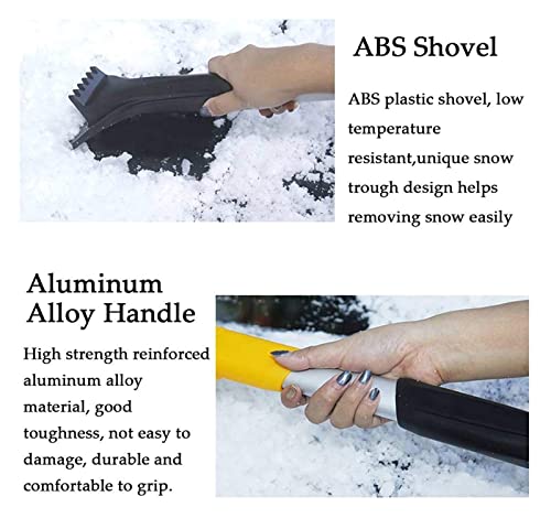 Snow Shovel, Multifunctional Snow Shovel Long Rod Deicing Ice Sweep Tool Snow Removal Brush for Winter Car Accessories