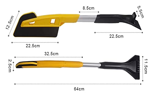 Snow Shovel, Multifunctional Snow Shovel Long Rod Deicing Ice Sweep Tool Snow Removal Brush for Winter Car Accessories