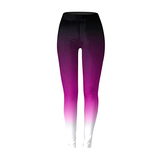 Leggings for Women Stretchy Thermal Leggings Fleece Lined Leggings High Waisted Workout Tights Seamless Thick Yoga Trousers Hot Pink