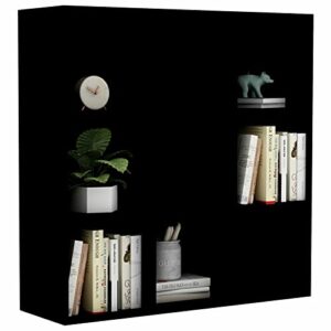 REWIS Book Cabinet Repisas para Cuarto Bookshelf for Bedroom Book Storage Cube Storage Shelf Book Shelf Organizer Black 38.6"x11.8"x38.6" Engineered Wood