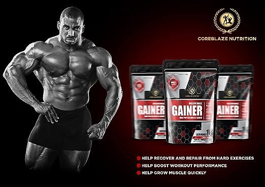 Massive Mass Gainer - 1.9 LBS - (1kg) - Chocolate Flavor - Solid (Muscle & Mass GAIN) (Pack of 1)