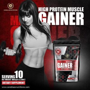 Massive Mass Gainer - 1.9 LBS - (1kg) - Chocolate Flavor - Solid (Muscle & Mass GAIN) (Pack of 1)