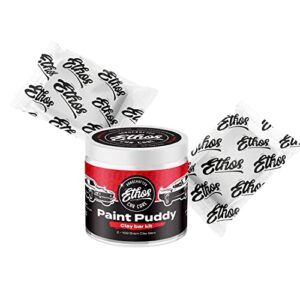 ethos clay bar kit paint puddy car detailing clay 200g - car detailing kit premium clay bars auto detailing clay bar for car detailing, wash and clean