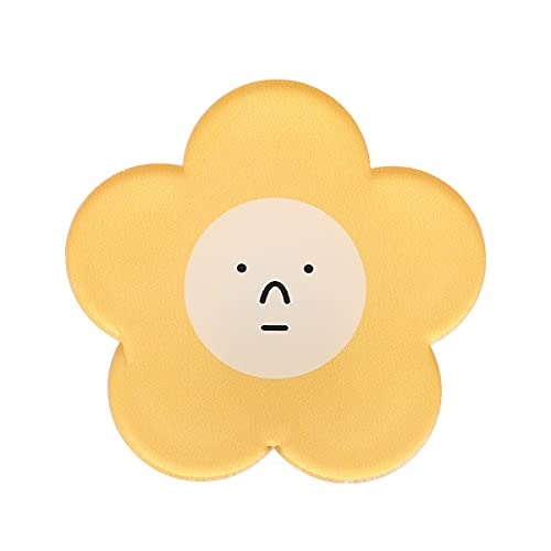 ONLYOU Phone Grip Holder Hand Ring Stand Griptok Korea iPhone Case Smartphone Flowers Funny Cute Fall Prevention (Yellow)