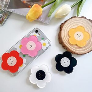 ONLYOU Phone Grip Holder Hand Ring Stand Griptok Korea iPhone Case Smartphone Flowers Funny Cute Fall Prevention (Yellow)