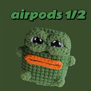 Yatchen Plush Case for AirPods Pro, Cute Fluffy 3D Cartoon Frog Design Furry Hairy + Soft TPU Cover Warm Carrying Charging Box with Keychain Accessories Anti-Fall Protective Case for AirPods Pro Frog