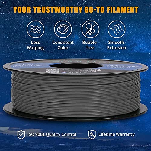 PLA+ 3D Printer Filament 1.75mm, SUNLU PLA Filament PRO, Dimensional Accuracy +/- 0.02 mm, 1 kg Spool, 1.75 PLA Plus, White+Grey