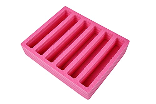 Polar Whale 2 Nail Polish Drawer Organizers Tray Durable Pink Foam Washable Waterproof Insert for Home Bathroom Bedroom Office 8.9 x 10.9 Each Holds up to 36