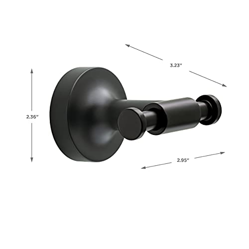 Franklin Brass VOI35-MB Voisin Double Towel Hook Bath Hardware Accessory in Matte Black