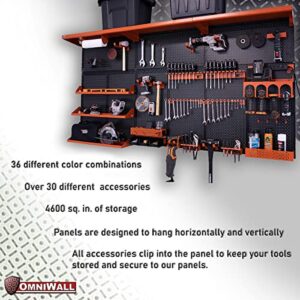 OmniWall Weekend Warrior XL Metal Pegboard Wall Organization System (Black/Red)