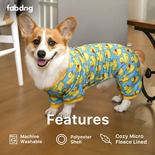 fabdog Dog Pajamas & Matching Dog Owner Bathrobe Set - Fun Clothes Set - Bathrobe With Waist Belt Sizes S/M and L/XL, Dog Outfit Size 12" | Available in X-mas Truck