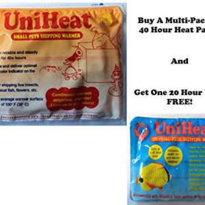 Uniheat Shipping Warmers 40 Hour - 4 Pack + Bonus! One Free 20 Hour Heat Pack!