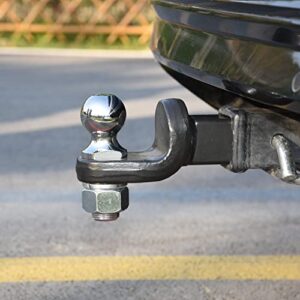 TOPTOW Trailer Hitch Tow Ball Mount Heavy Duty Kit, 1-1/2" Drop, 2" Ball, 10,000 lbs Capacity Class IV, 2" Solid Shank, Fits for 2-in Receiver, 5/8-in Hitch Lock, Hitch Pin adn 2" Hitch Cover Included