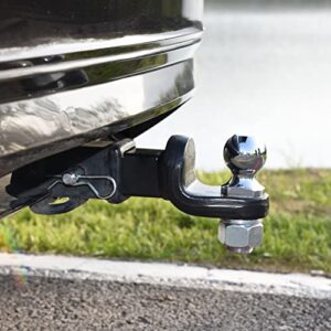 TOPTOW Trailer Hitch Tow Ball Mount Heavy Duty Kit, 1-1/2" Drop, 2" Ball, 10,000 lbs Capacity Class IV, 2" Solid Shank, Fits for 2-in Receiver, 5/8-in Hitch Lock, Hitch Pin adn 2" Hitch Cover Included