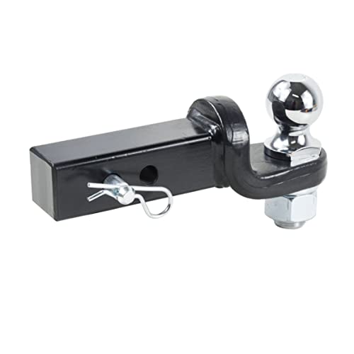 TOPTOW Trailer Hitch Tow Ball Mount Heavy Duty Kit, 1-1/2" Drop, 2" Ball, 10,000 lbs Capacity Class IV, 2" Solid Shank, Fits for 2-in Receiver, 5/8-in Hitch Lock, Hitch Pin adn 2" Hitch Cover Included