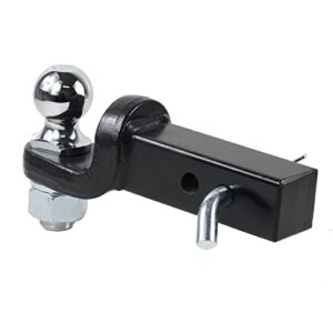 TOPTOW Trailer Hitch Tow Ball Mount Heavy Duty Kit, 1-1/2" Drop, 2" Ball, 10,000 lbs Capacity Class IV, 2" Solid Shank, Fits for 2-in Receiver, 5/8-in Hitch Lock, Hitch Pin adn 2" Hitch Cover Included