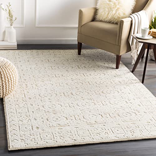 Mark&Day Area Rugs, 9x12 Hello Transitional Khaki Area Rug, Cream Light Brown Carpet for Living Room, Bedroom or Kitchen (9' x 12')