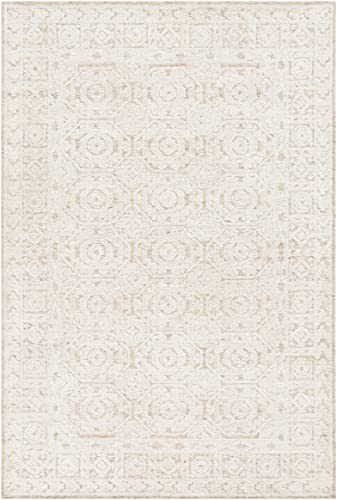 Mark&Day Area Rugs, 9x12 Hello Transitional Khaki Area Rug, Cream Light Brown Carpet for Living Room, Bedroom or Kitchen (9' x 12')