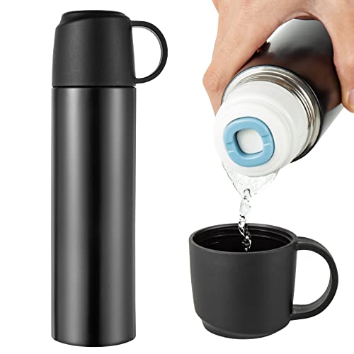 Stainless Steel Water Bottle-Insulated Vacuum Coffee Cup with Leakproof Lid & Cup,Double Walled Flask Cup,Sport Travel Mug keeps Hot & Cold