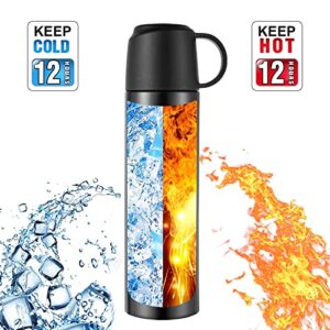 Stainless Steel Water Bottle-Insulated Vacuum Coffee Cup with Leakproof Lid & Cup,Double Walled Flask Cup,Sport Travel Mug keeps Hot & Cold