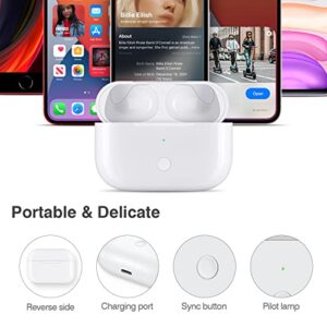 Wireless Charging Case Compatible for Air Pod Pro 1st & 2nd Gen, Replacement Wireless Charger Case Compatible with Pro 12 , with Bluetooth Pairing Sync Button