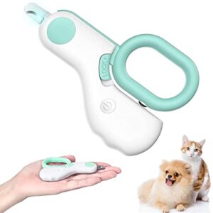 Small Animals Nail Clippers with LED Lights to Avoid Excessive Cutting and Razor Sharp Blades - Professional Claw Trimmer for Tiny Dog Cat Kitten Bunny Rabbit Bird Guinea Pigs Ferret Hamsters (Blue)