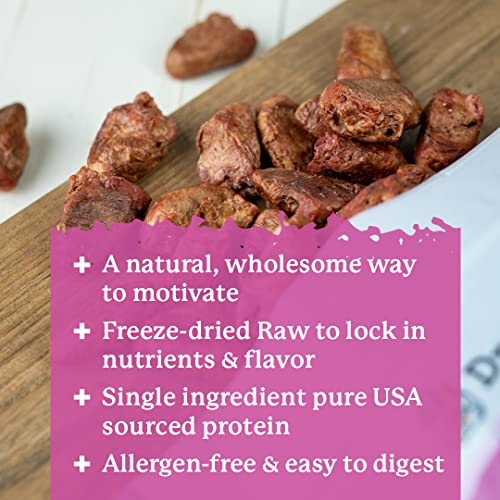 Dr. Harvey's Chicken Hearts Freeze Dried Training Dog Treats with Real Chicken Hearts for Dogs, 7 Ounces