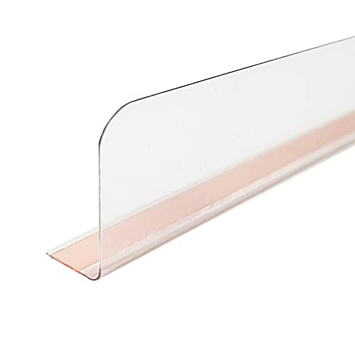 Shelf Divider Slim-Line Gondola Shelf Divider with Adhesive Base for Retail Shelving, 1" High by 17-1/2" Long