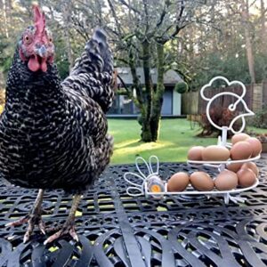 EggShuShu Gray Egg SKelter - Fresh Holder For Countertop ChicKen Stand BasKet Spiral Kitchen Wire RacK Eggs Farm with Timer