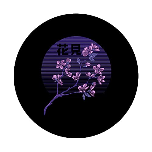 Cherry Blossom Japanese Sakura Flower Vaporwave Aesthetic PopSockets Swappable PopGrip