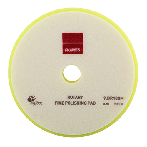 RUPES 6.25 Inch 160mm Fine Yellow Rotary Foam Pad