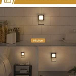 DORESshop Farmhouse Night Light Plug in, Dimmable LED Dusk to Dawn Sensor Night Light, Adjustable Brightness 110V, Soft White 3000K for Bedroom, Hallway, Nursery