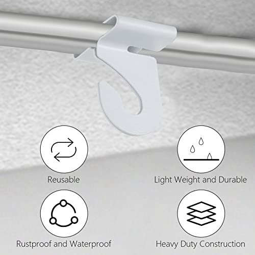 50 Pieces Metal Drop Ceiling Hooks, Right and Left White Ceiling Hooks T-Bar Track Clip for Hanging Plants & Decorations, 20lbs Capacity Suspended Ceiling Hanger for Classrooms Offices