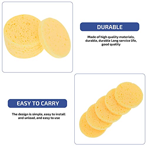 POPETPOP Saddle Evergreen Pet Supplies 25Pcs Round Hermit Crab Sponges Portable Water Dish Crab Sponge Crab Tank Humidity Supplies for Pet Hermit (Yellow) 60x80CM Sea Sponge Crab