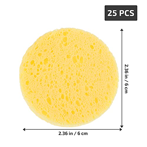 POPETPOP Saddle Evergreen Pet Supplies 25Pcs Round Hermit Crab Sponges Portable Water Dish Crab Sponge Crab Tank Humidity Supplies for Pet Hermit (Yellow) 60x80CM Sea Sponge Crab