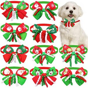 christmas puppy dog bowtie curves 10pcs/pack dog bows necktie styles for christmas dog accessories